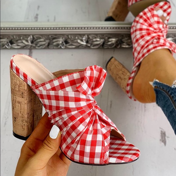 Lady Bijou | Shoes | Sexy Plaid Mule | Poshmark